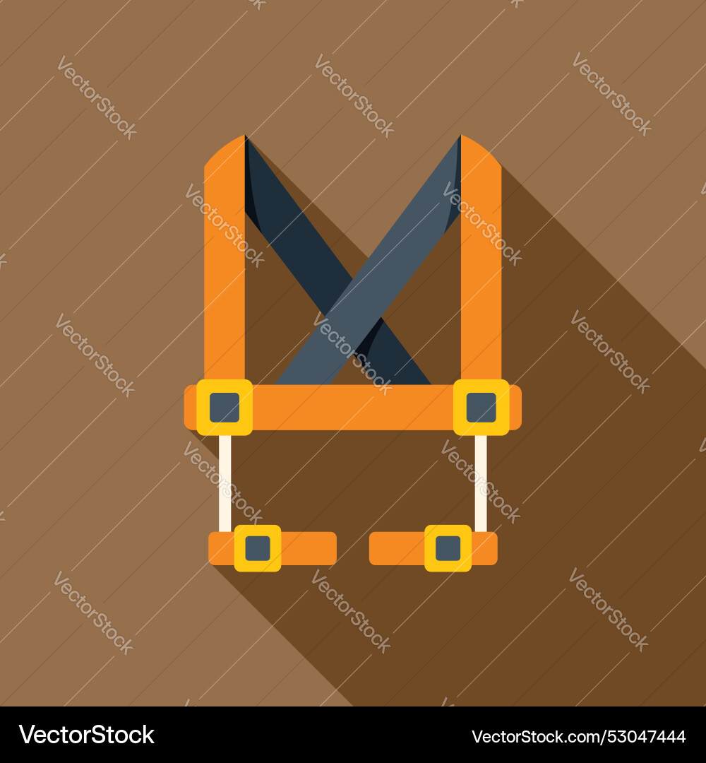 Safety harness for working at height with long Vector Image