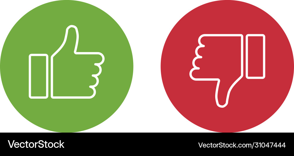 Thumbs Up Down Vector