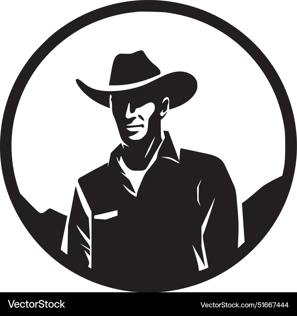 Western - black and white Royalty Free Vector Image