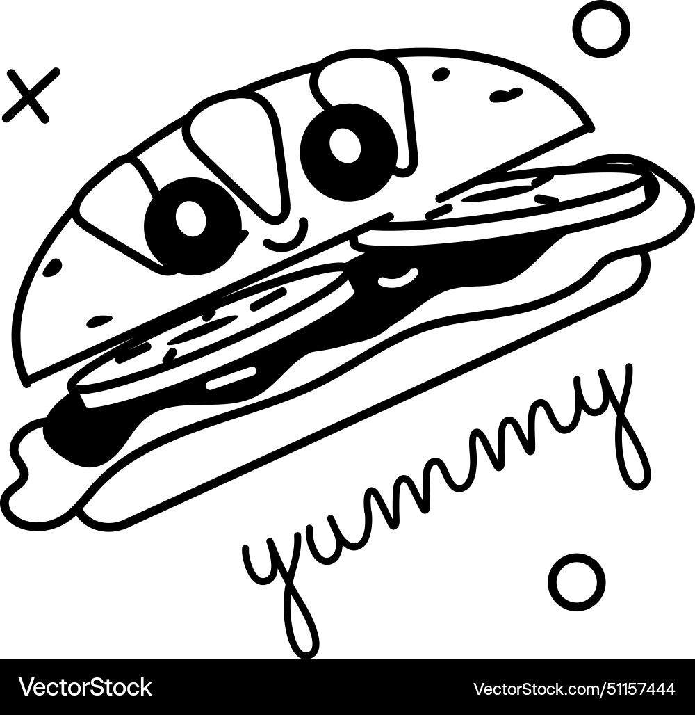 Yummy burger Royalty Free Vector Image - VectorStock