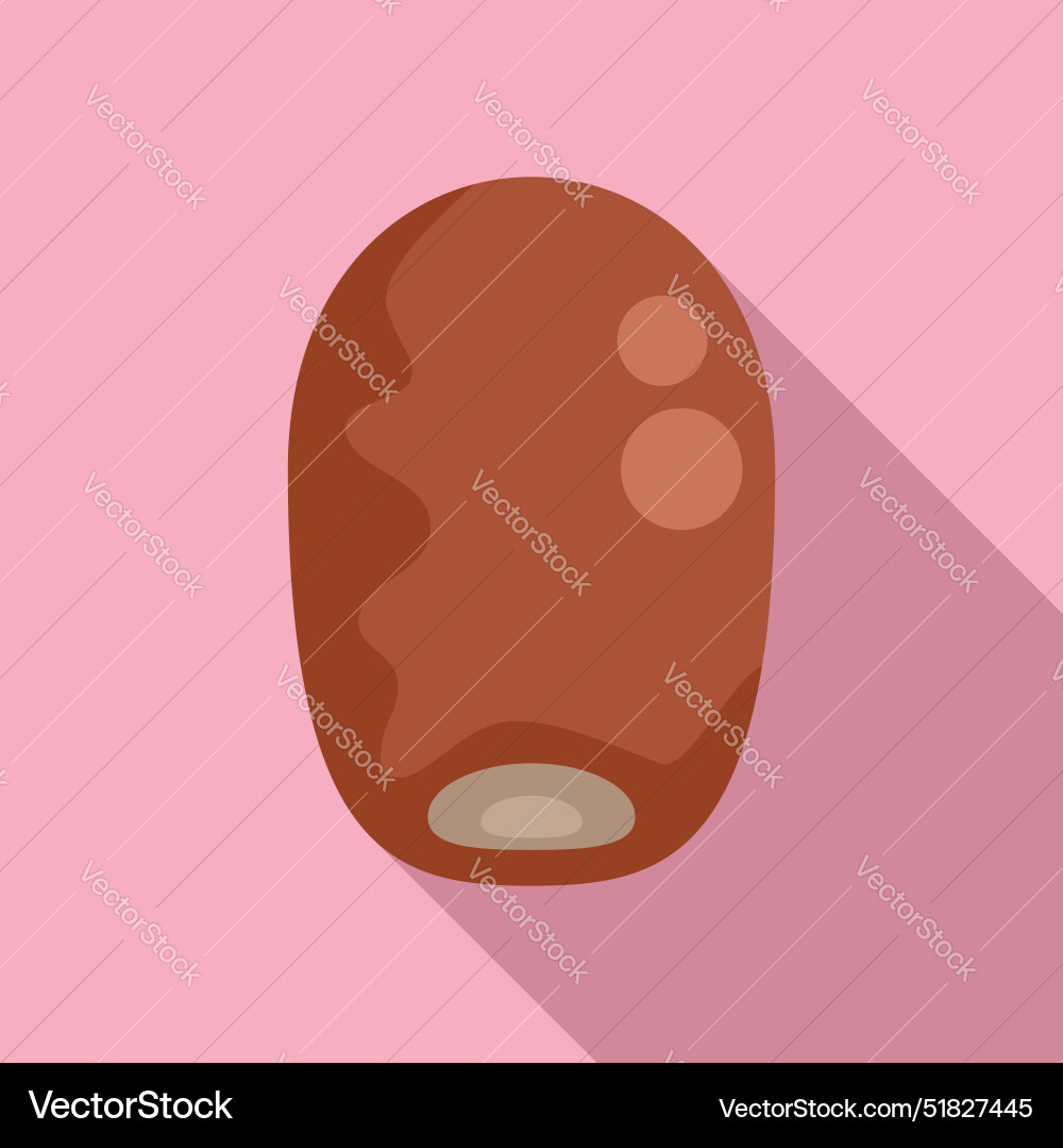 Dried date fruit showing its stone icon Royalty Free Vector