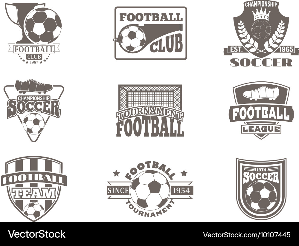 Soccer sign set Royalty Free Vector Image - VectorStock