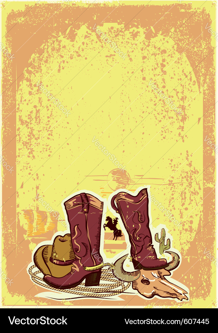 Wild western Royalty Free Vector Image - VectorStock