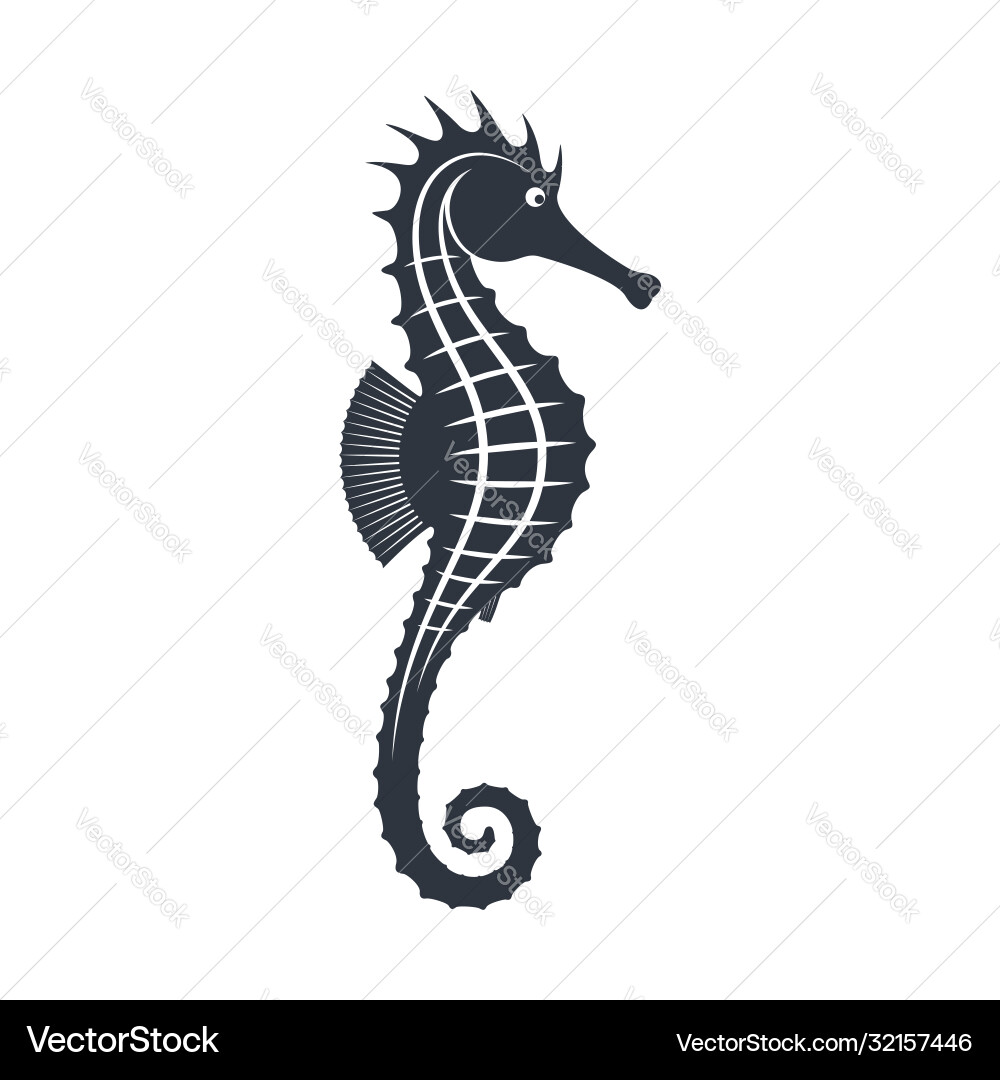 Seahorse sign Royalty Free Vector Image - VectorStock