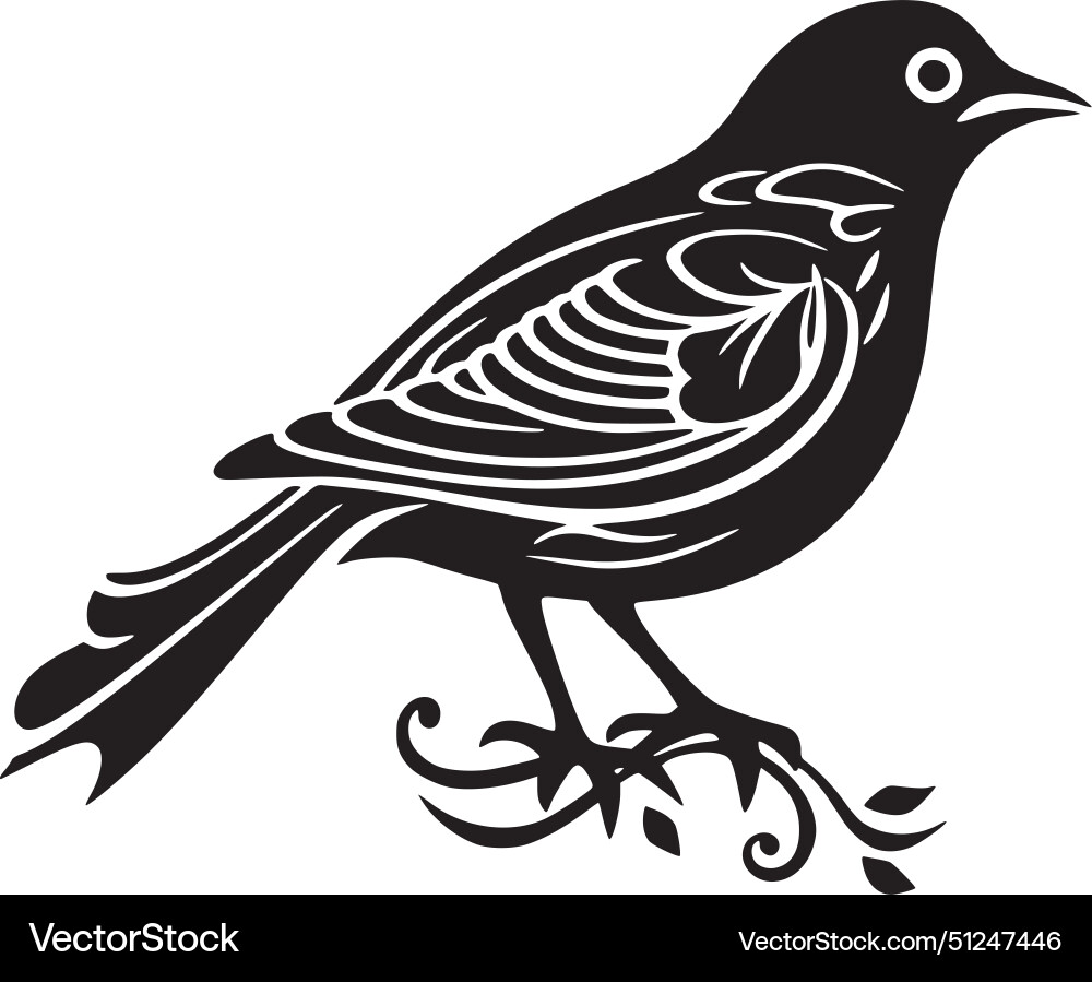 Sparrow - minimalist and simple silhouette Vector Image