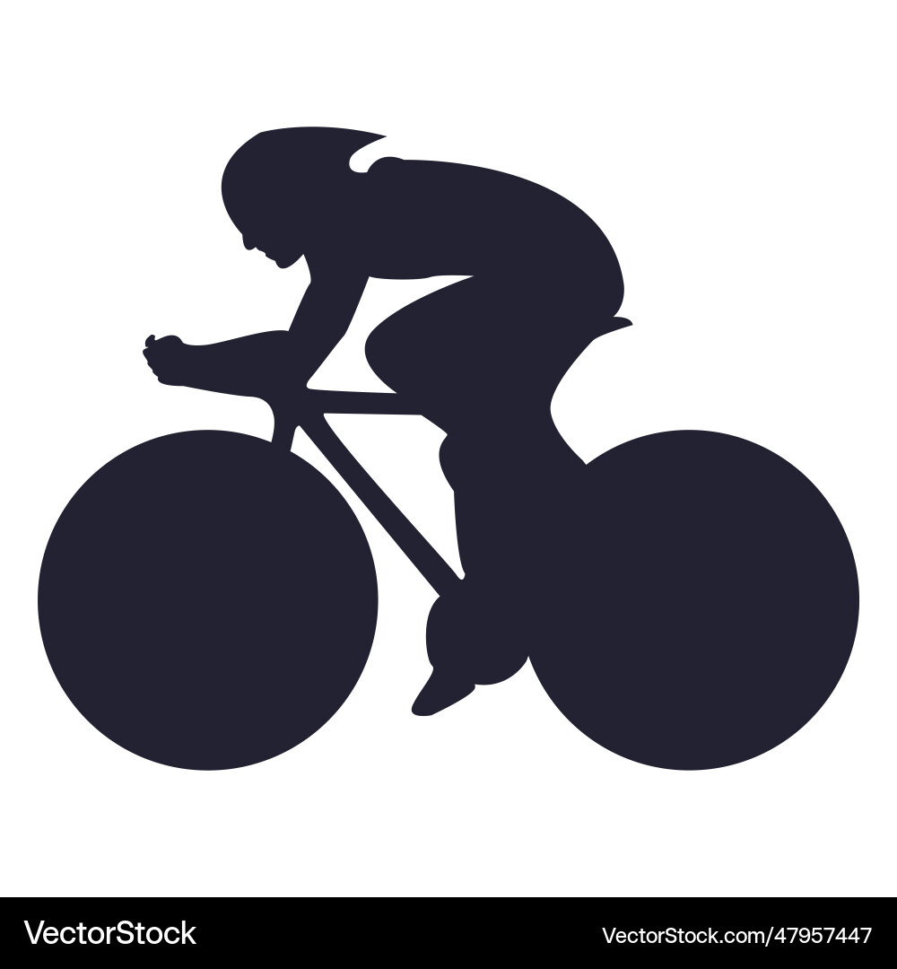 Bmx racing silhouette Royalty Free Vector Image