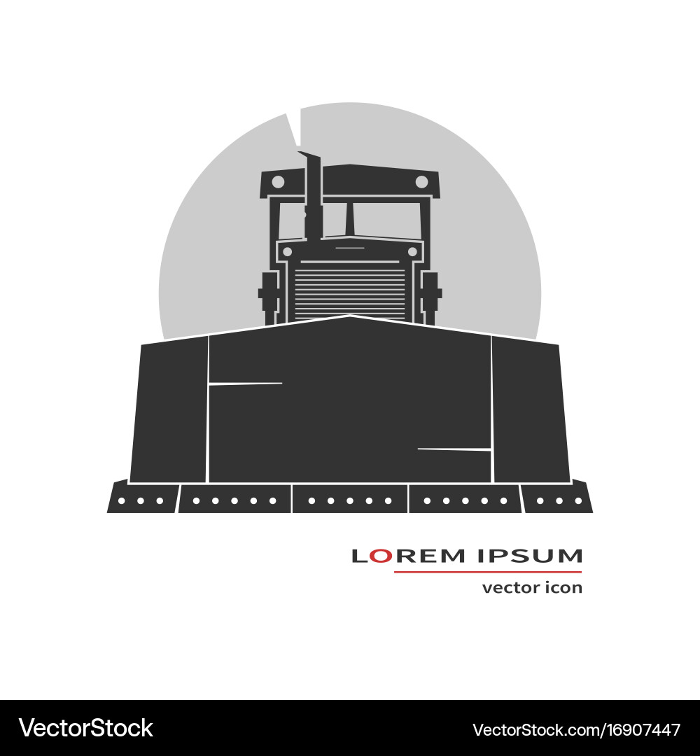 Bulldozer icon Royalty Free Vector Image - VectorStock