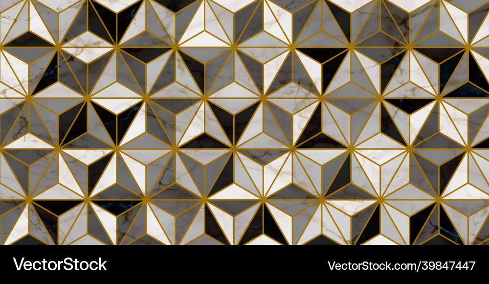 Geometric pattern with triangle shape and marble Vector Image