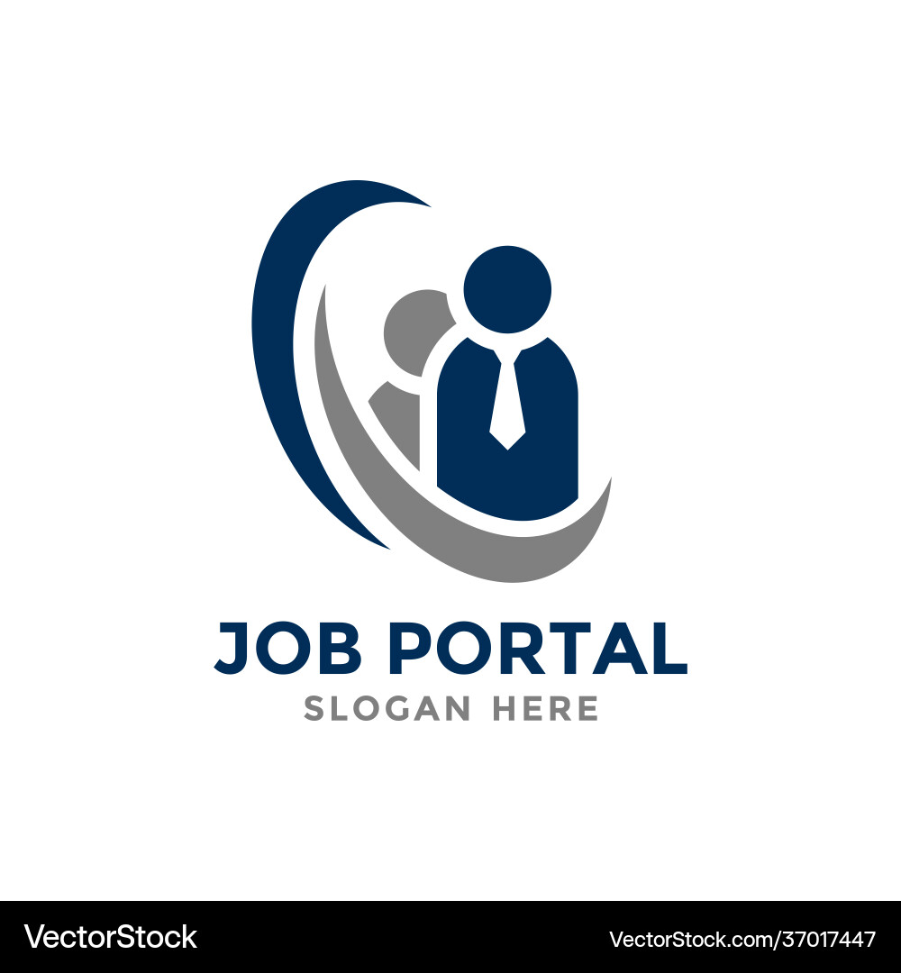 Job portal logo design template concept Royalty Free Vector