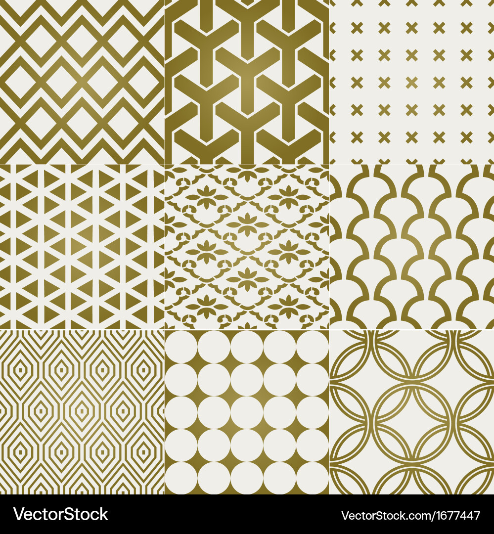 Seamless gold pattern Royalty Free Vector Image