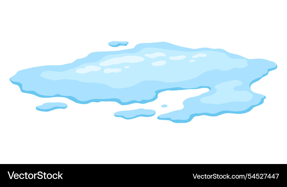 Water spill puddle blue liquid shape in flat Vector Image