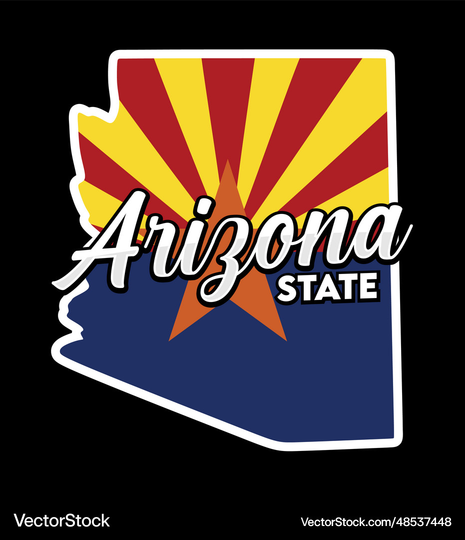 Arizona State Flag Royalty Free Vector Image - VectorStock