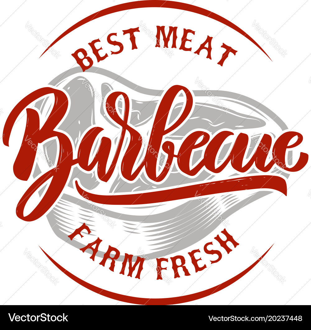 Barbecue farm fresh best meat grilled design Vector Image