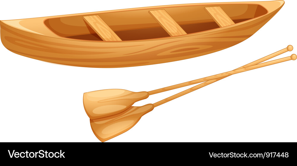Canoe on white Royalty Free Vector Image - VectorStock