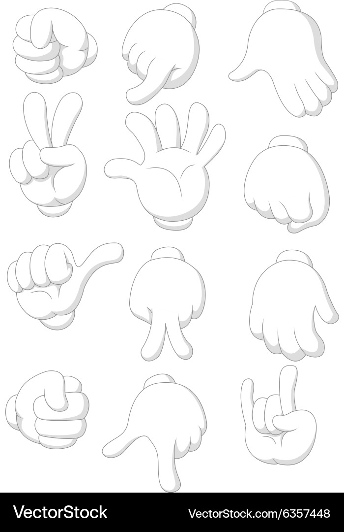 Cartoon human hand Royalty Free Vector Image - VectorStock