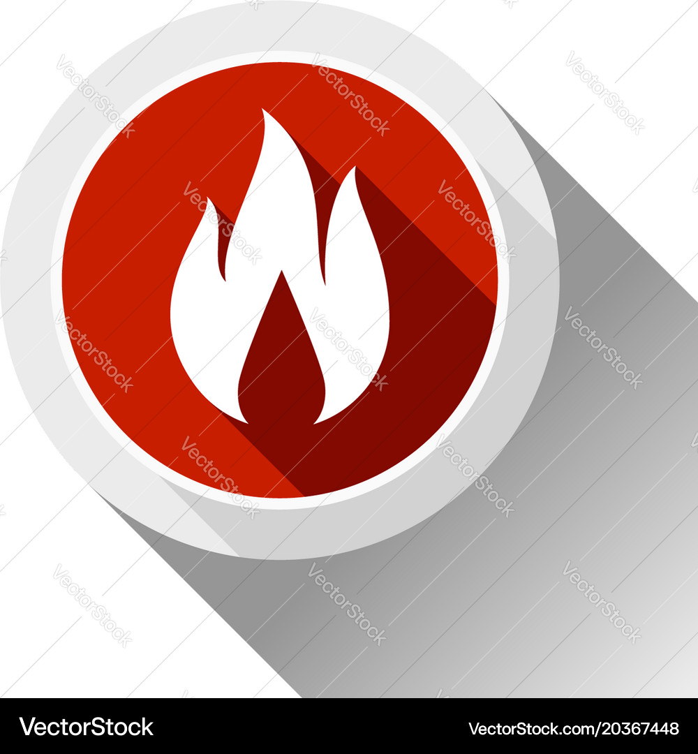 Fire flames button Royalty Free Vector Image - VectorStock