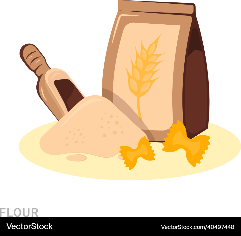 Mehl Lizenzfreies Vektorbild - VectorStock