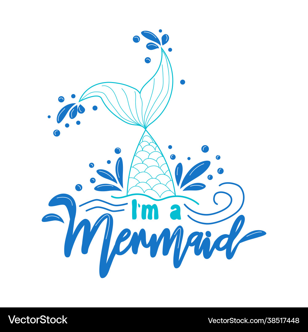 Mermaid Tail Card - Summer Splash Royalty Free Vector Image