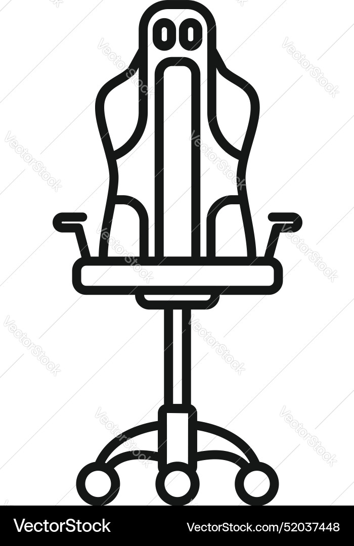 Modern gaming chair with ergonomic backrest Vector Image