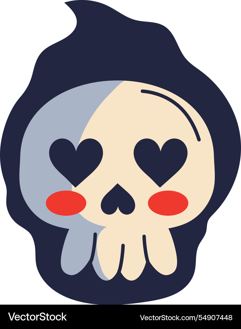 Skull creatures emoji Royalty Free Vector Image