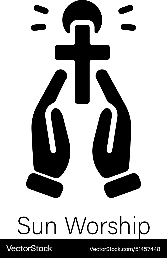 Sun worship Royalty Free Vector Image - VectorStock