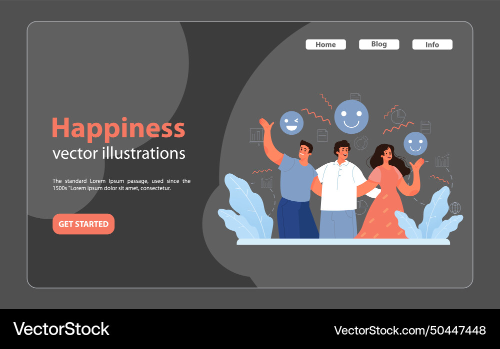 Unified by positive metrics flat Royalty Free Vector Image