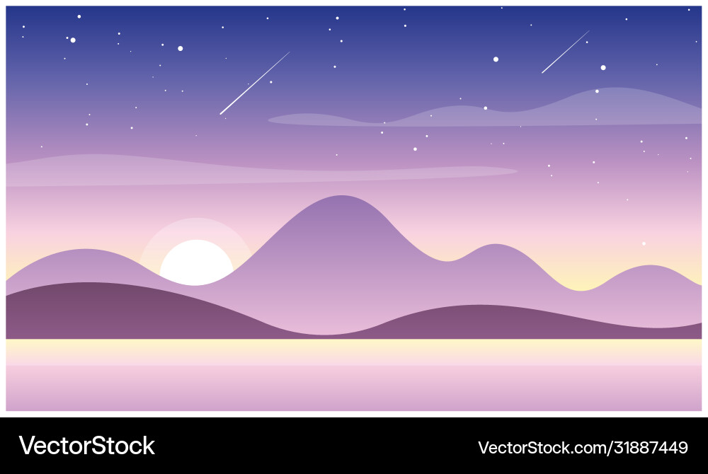 Beautiful sunset Royalty Free Vector Image - VectorStock
