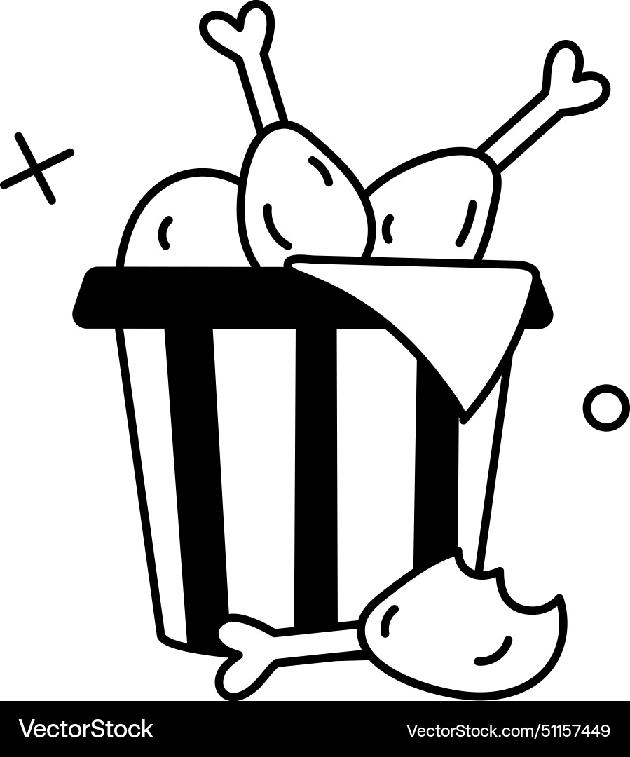Chicken bucket Royalty Free Vector Image - VectorStock