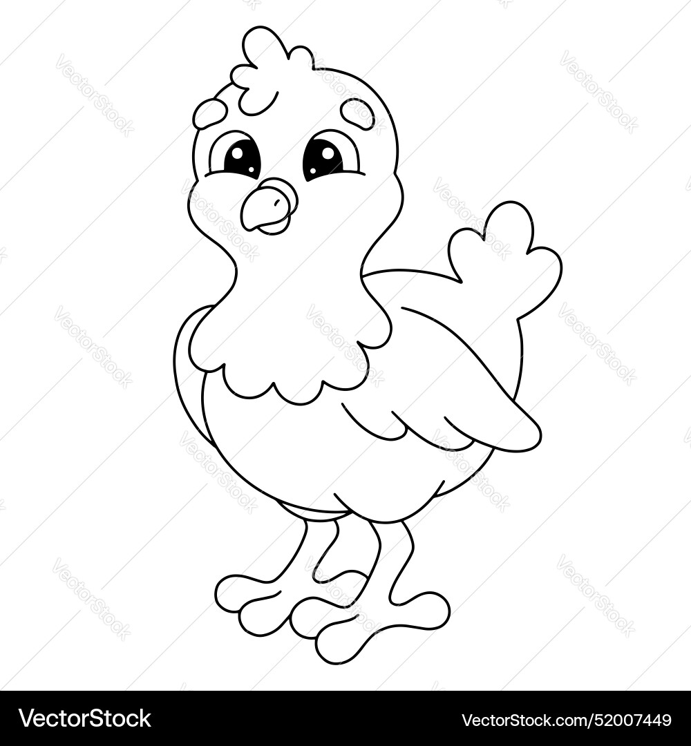 Coloring page for kids digital stamp cartoon Vector Image