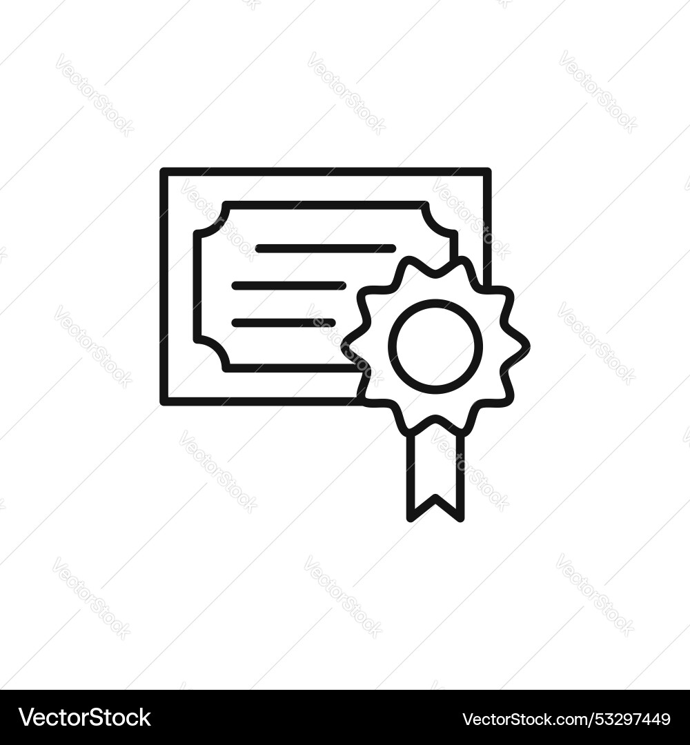 Diploma icon set academic qualification Royalty Free Vector
