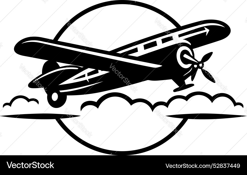 Doodle airspace whimsical airplane symbol skyward Vector Image