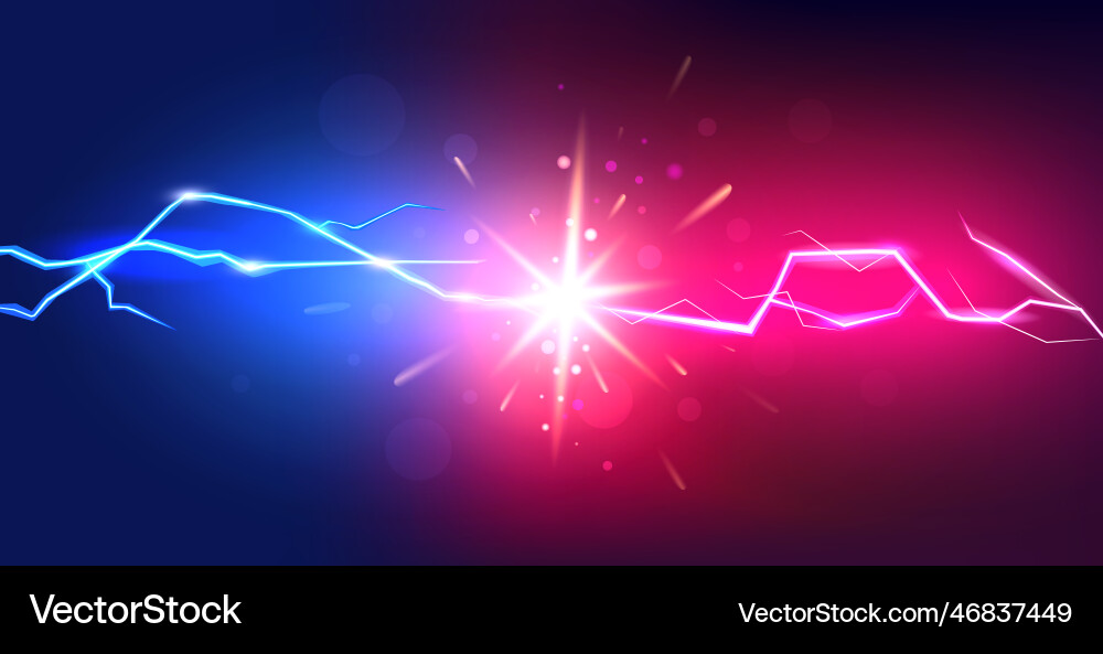 Electric Storm Battle Background Royalty Free Vector Image