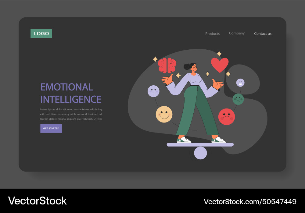 Emotional intelligence Royalty Free Vector Image