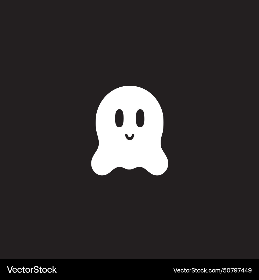 Ghost - black and white isolated icon Royalty Free Vector