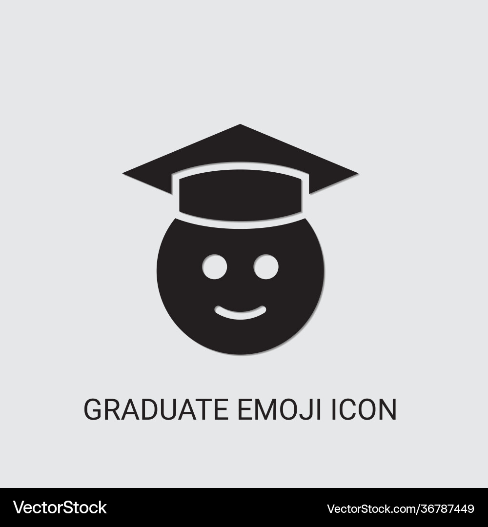 Graduate emoji icon Royalty Free Vector Image - VectorStock