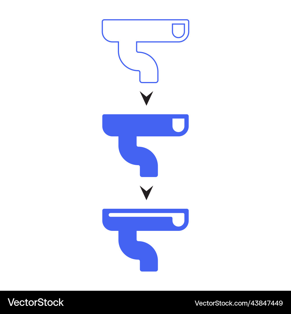 Gutter roofing logo icon Royalty Free Vector Image