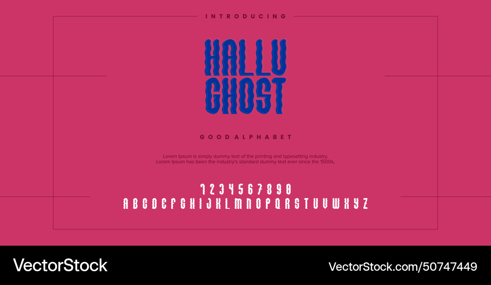 Modern abstract digital alphabet font minimal Vector Image