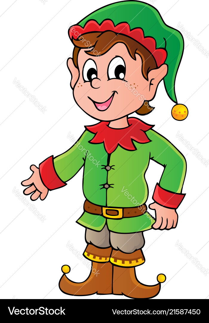 Christmas elf theme 1 Royalty Free Vector Image