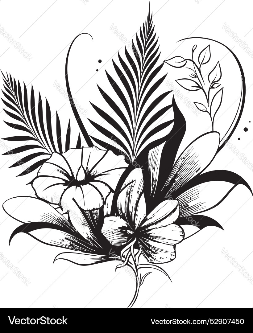 Floral motif icon floral pattern icon Royalty Free Vector