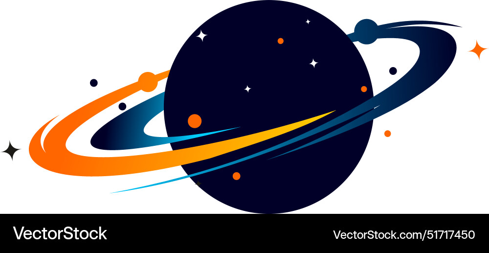 Galaxy logo symbol design Royalty Free Vector Image