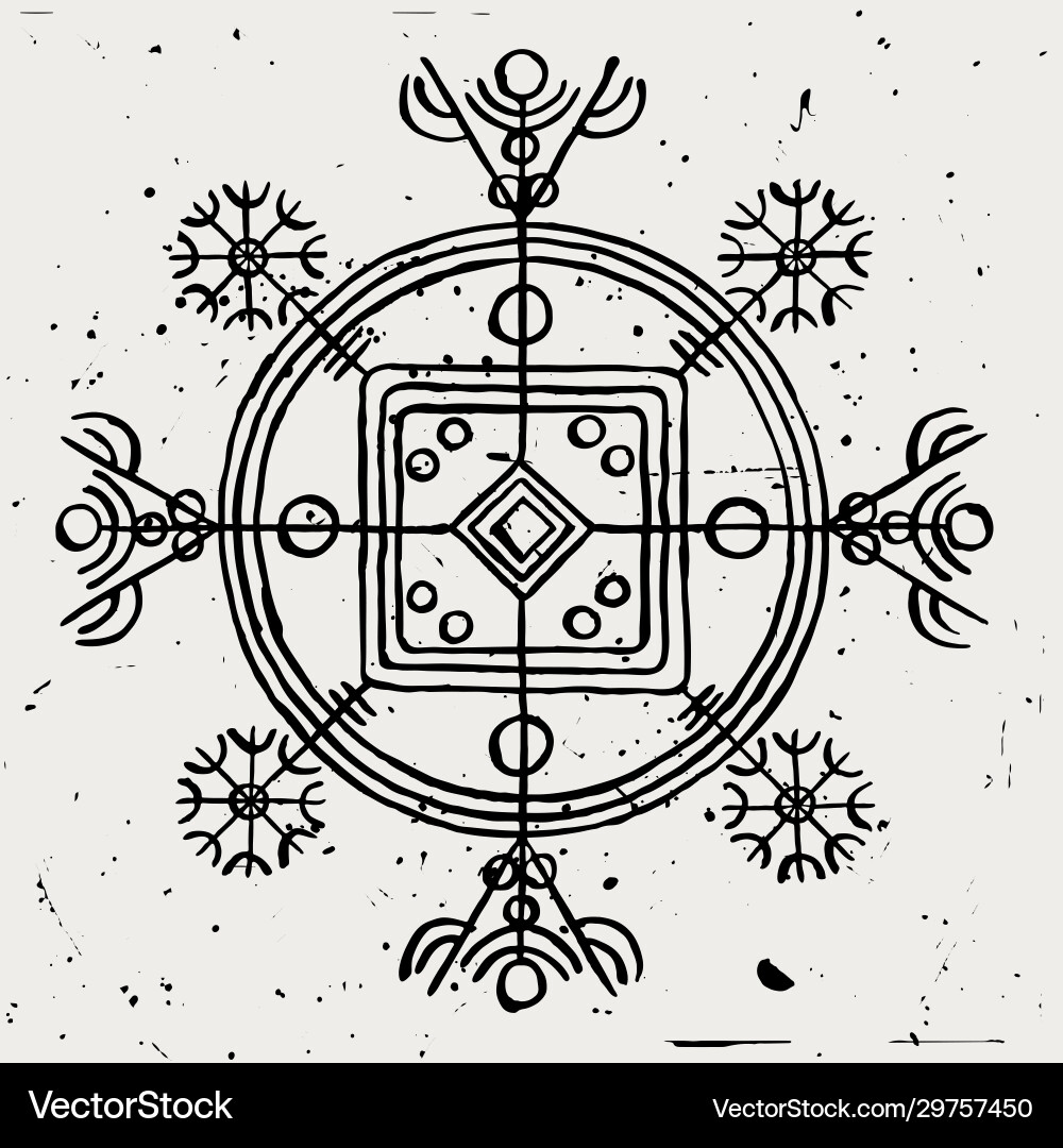 Hulinhjalmur symbol disguise Royalty Free Vector Image