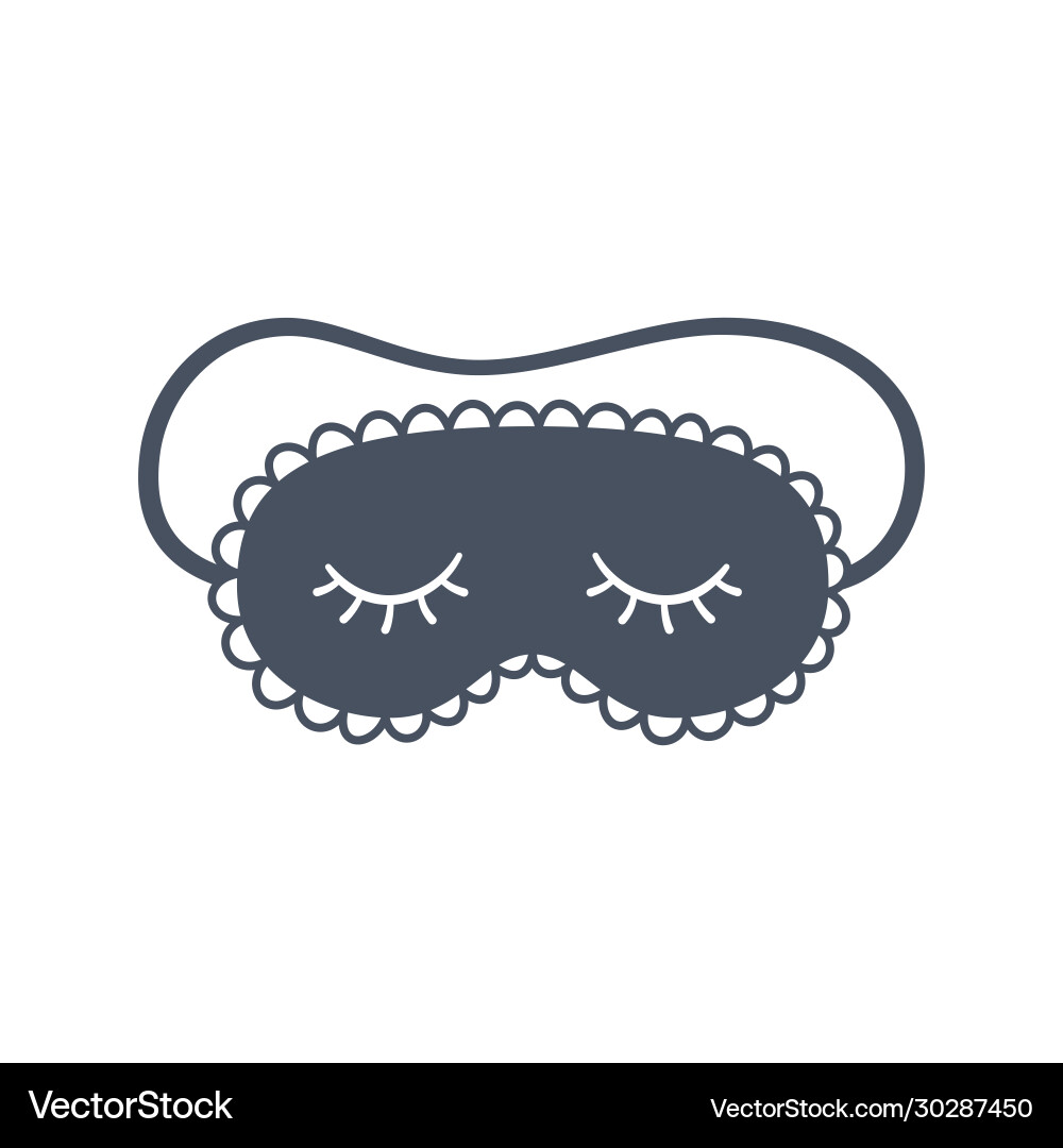 Sleep mask for eyes night accessory to Royalty Free Vector