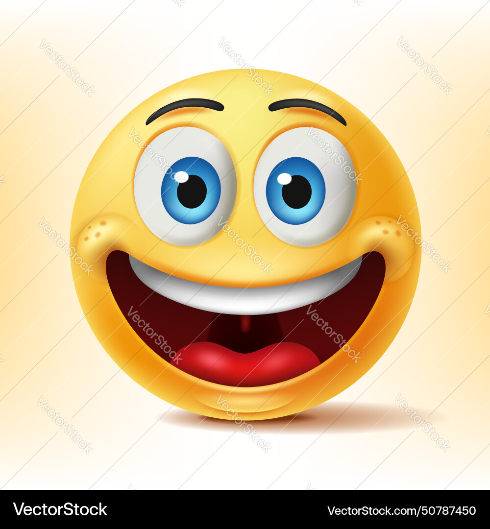 Smiley faces emoticon characters with happy Vector Image