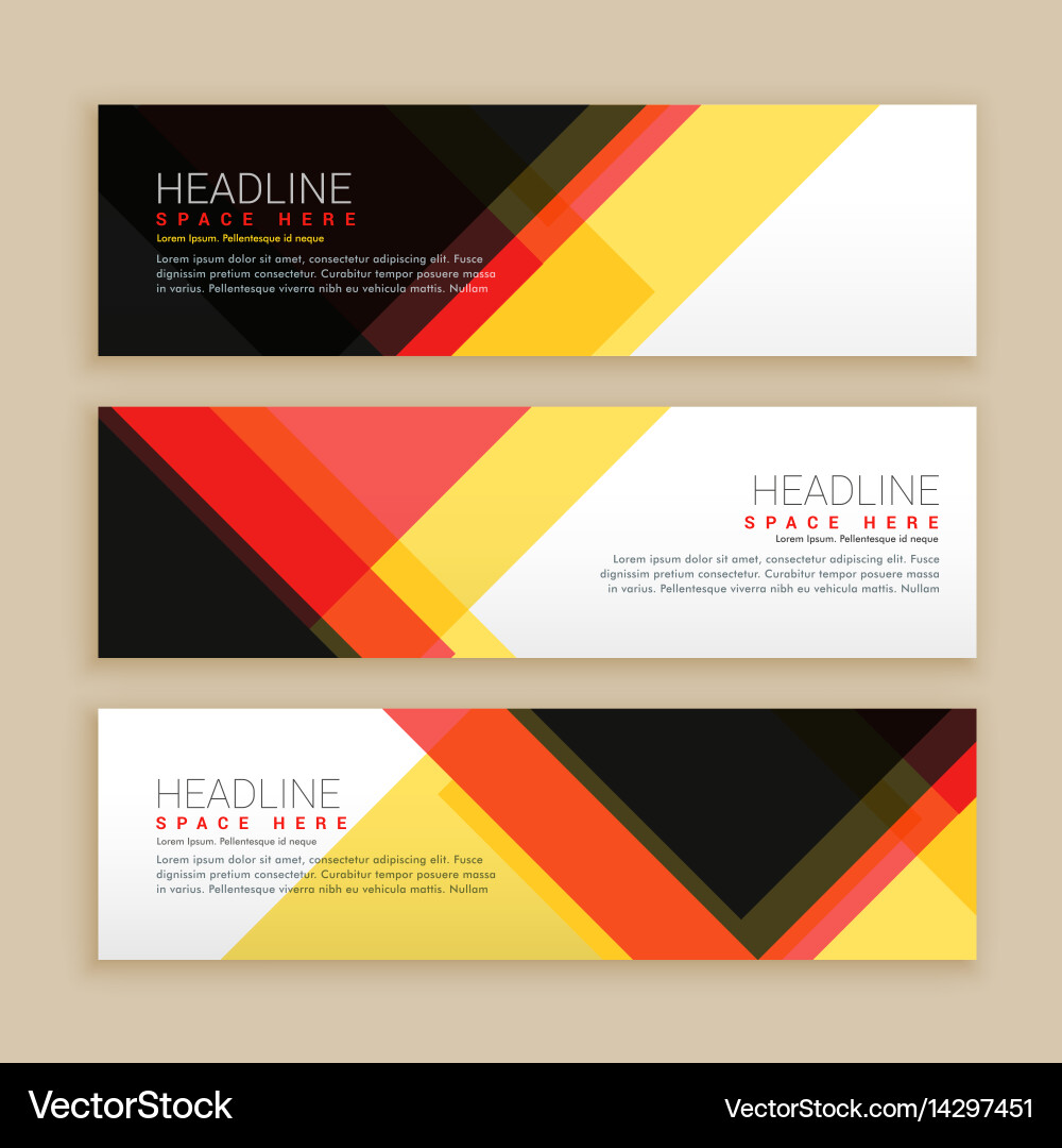 Abstract set of banners template Royalty Free Vector Image