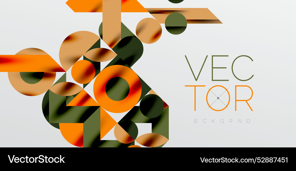 Colorful simple dynamic geometric forms circles Vector Image