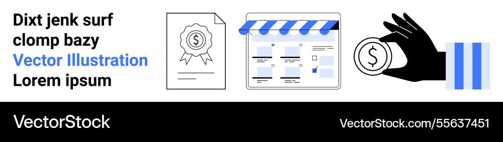 Earning rewards online digital certification Vector Image