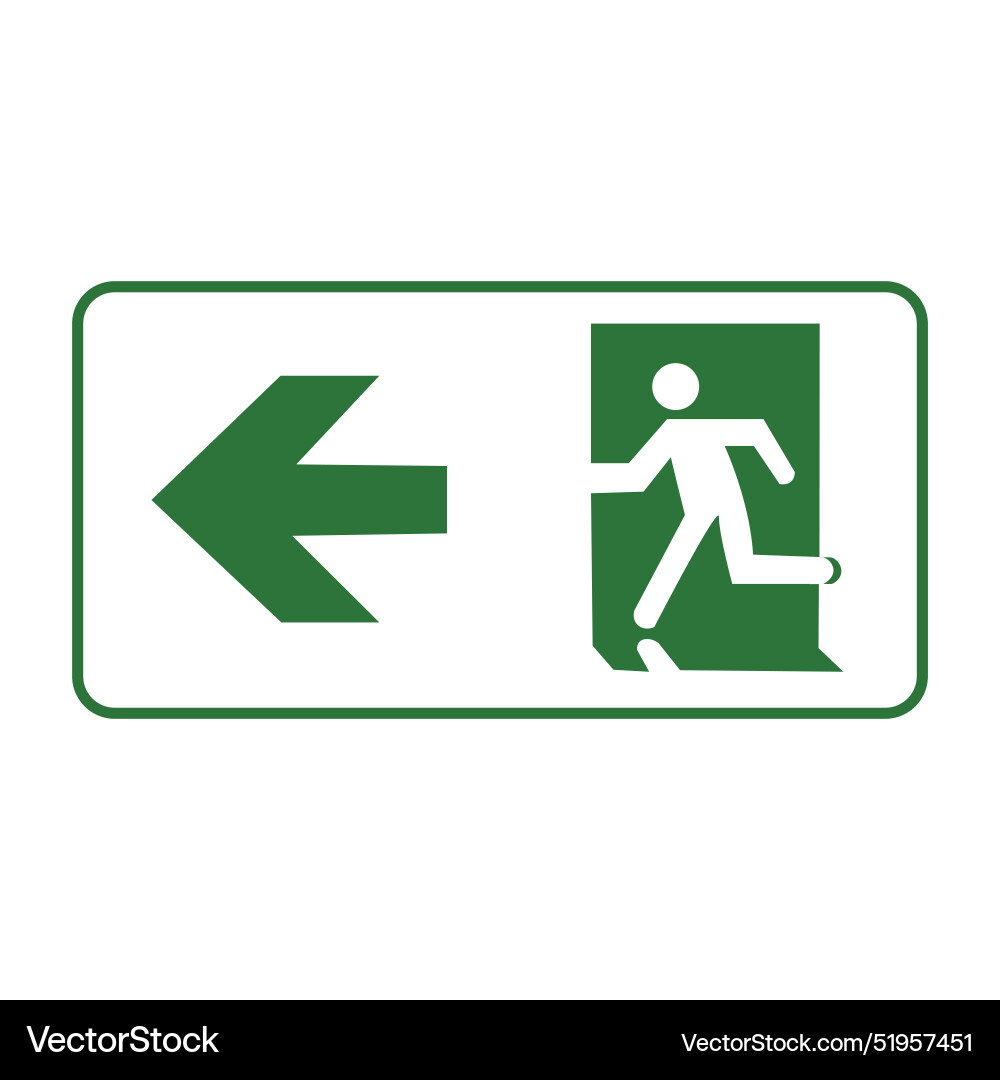 Emergency exit sign set Royalty Free Vector Image