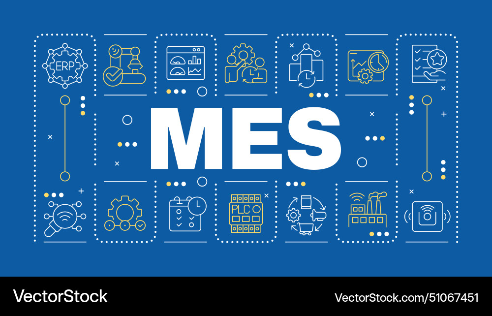 Mes blue word concept Royalty Free Vector Image