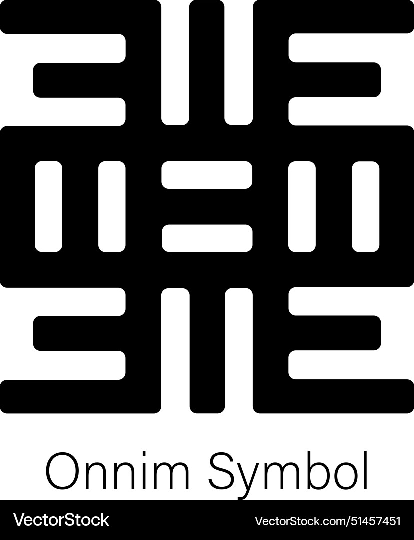Onnim symbol Royalty Free Vector Image - VectorStock