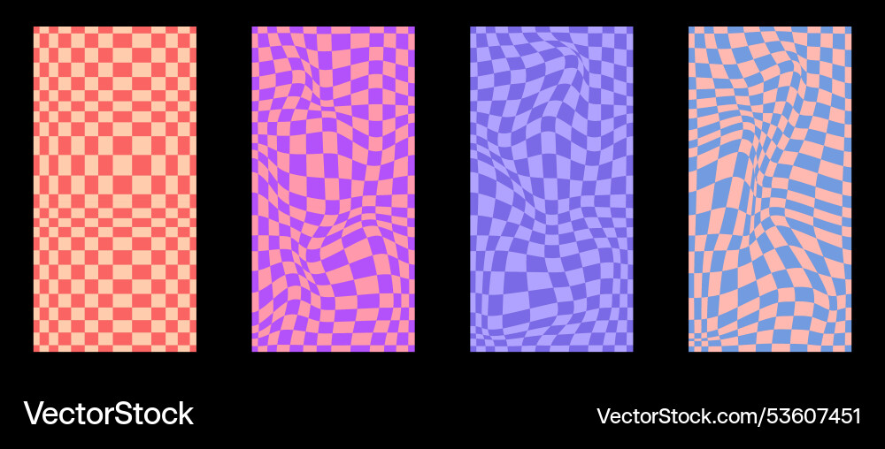 Psychedelic checkerboard poster Royalty Free Vector Image